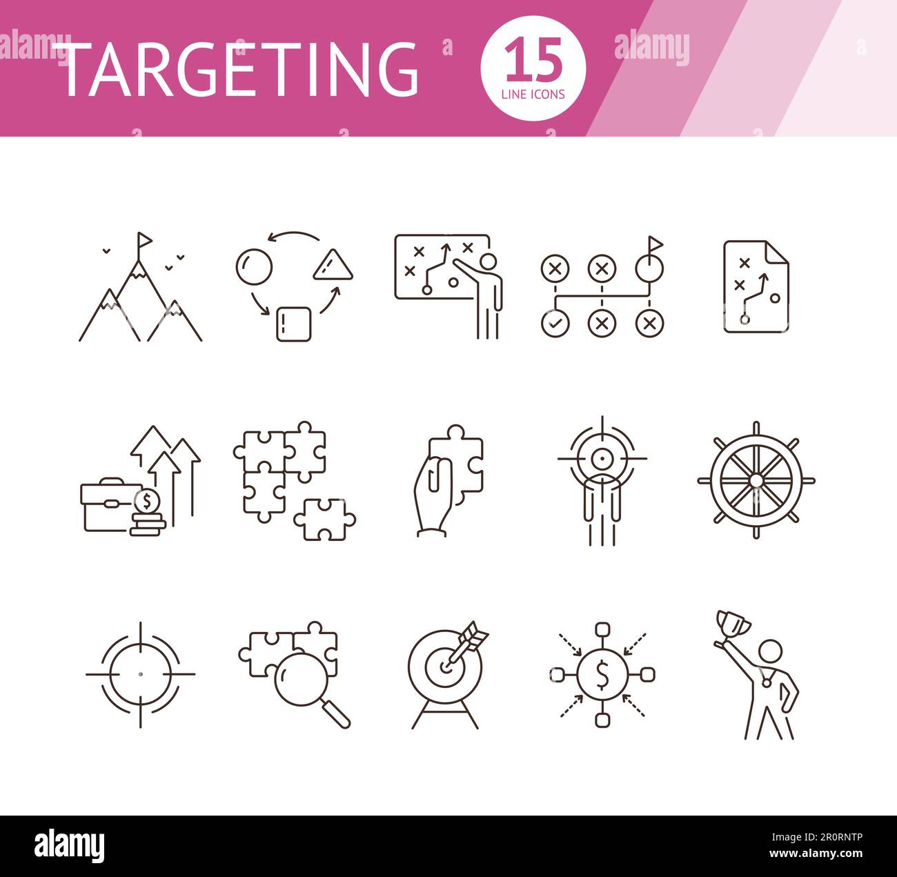 Targeting icon set Stock Vector Image & Art - Alamy