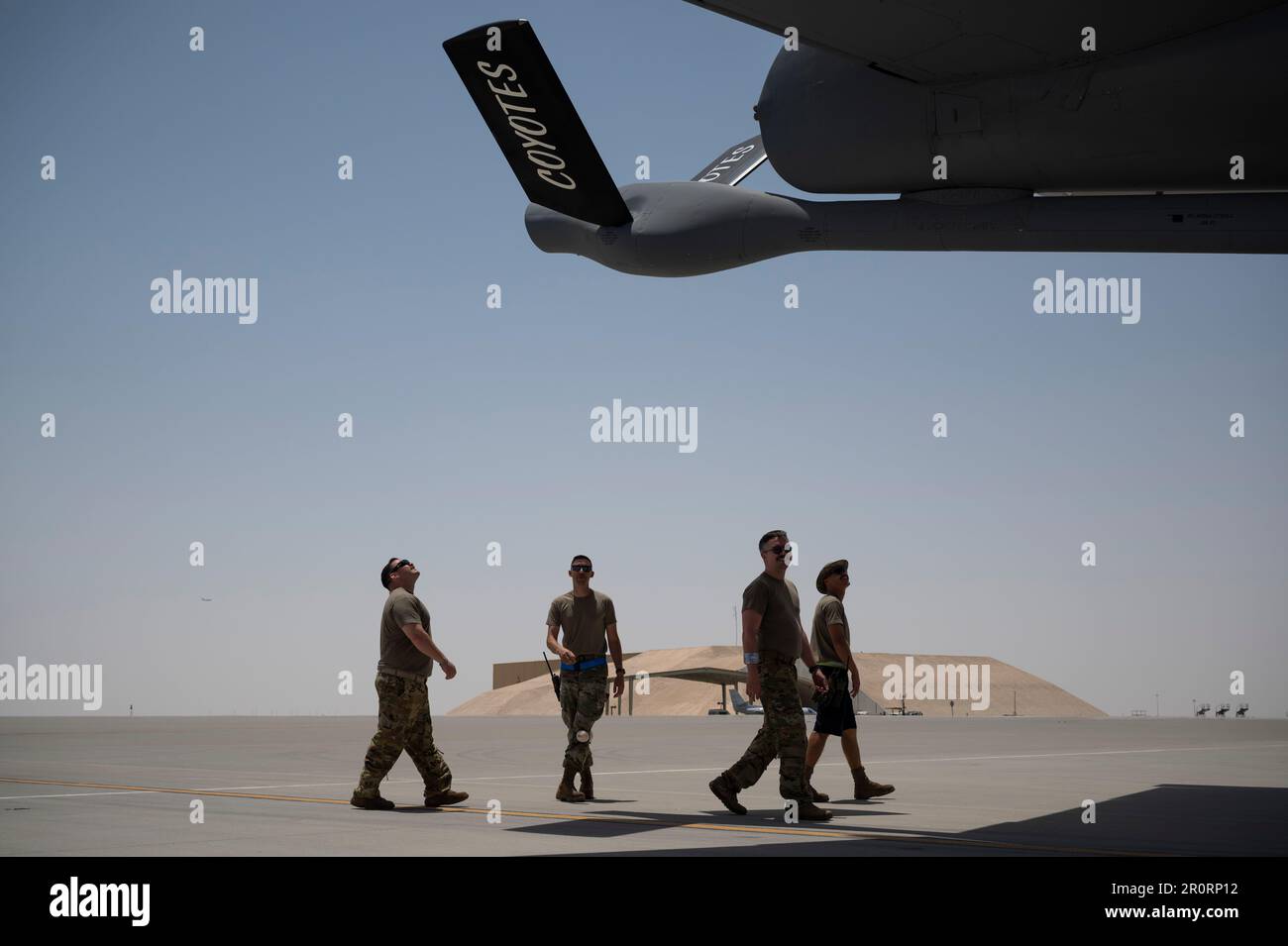 U.S. Air Force aircrew assigned to the 912th Expeditionary Air Refueling Squadron conduct an ...