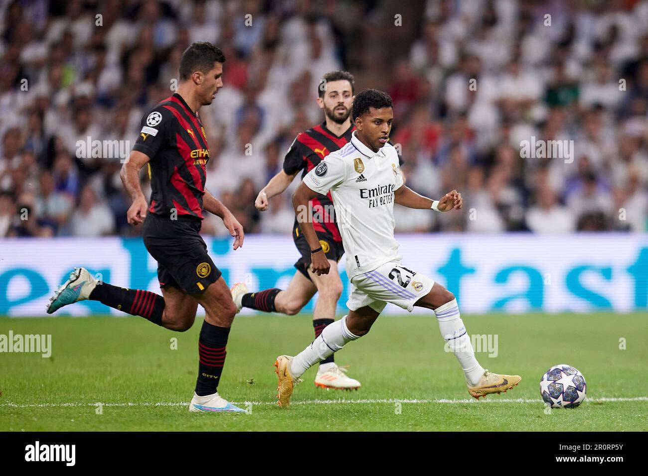 Madrid, Spain. 09th May, 2023. Rodrygo Goes of Real Madrid and Rodrigo ...