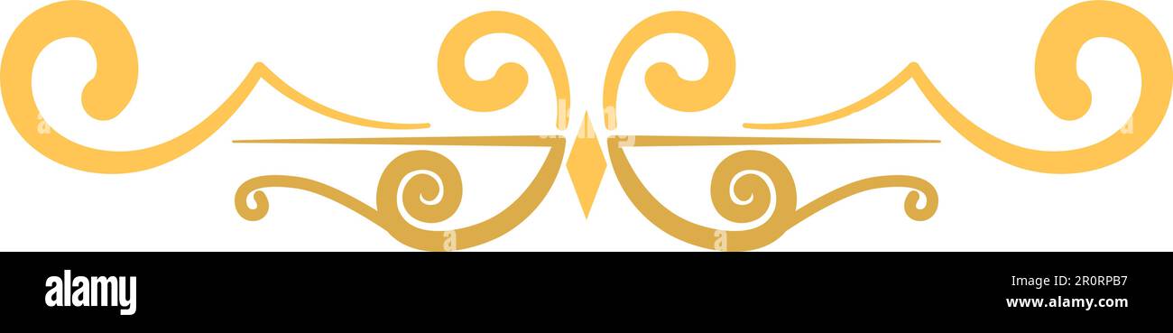 Isolated golden border arabesque frame Vector Stock Vector Image & Art ...