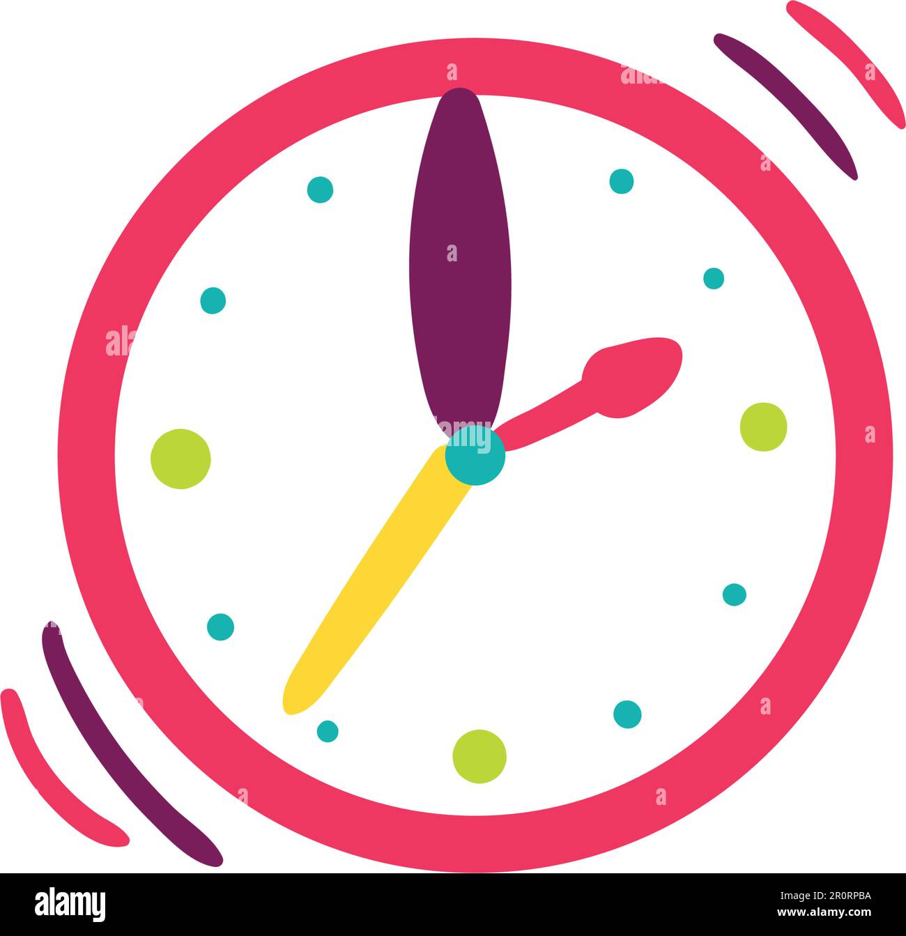 Wristwatch cartoon color illustration. Time management. Timer ...