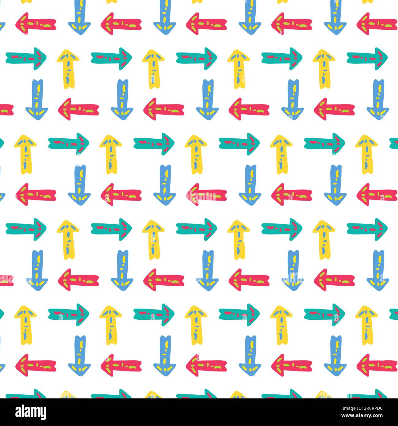 Arrow, pointer vector seamless pattern. Geometric symbols texture. Wrapping paper flat design ...