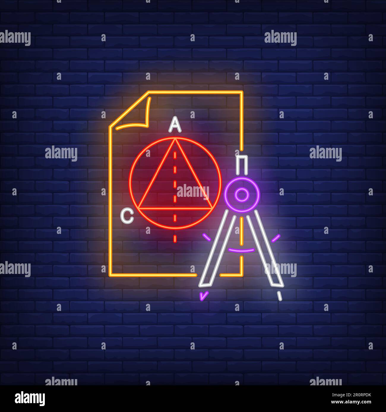 Geometry neon sign Stock Vector Image & Art - Alamy