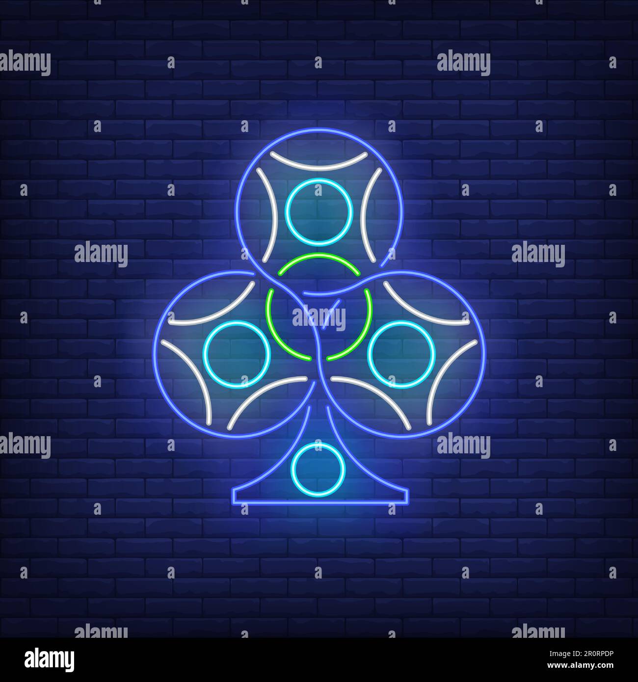 Clubs suit neon sign Stock Vector Image & Art - Alamy