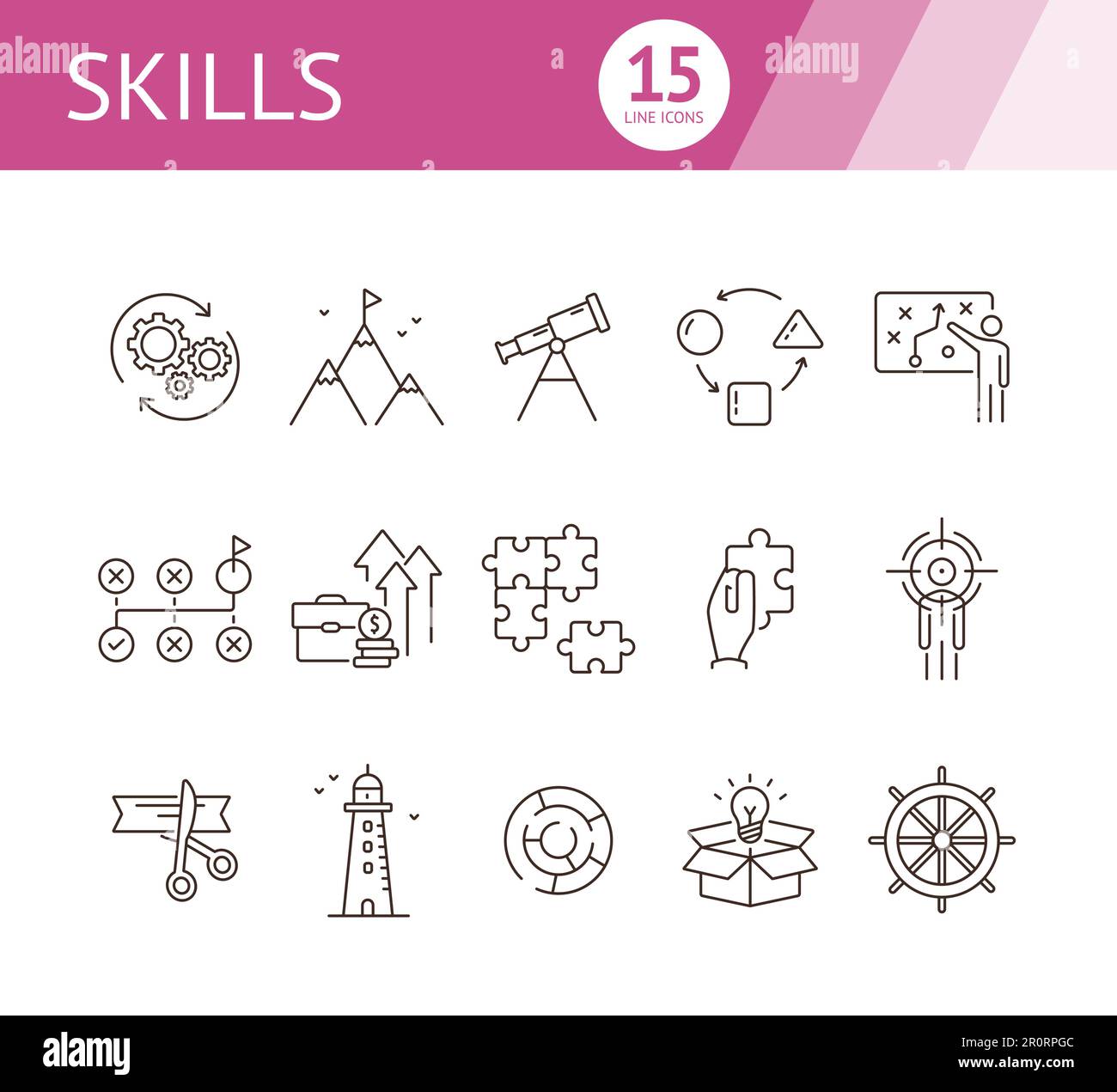 Skills icon set Stock Vector Image & Art - Alamy