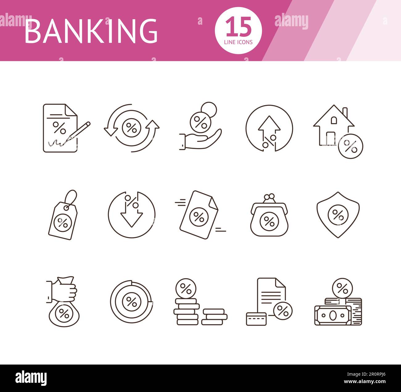 Banking icon set Stock Vector Image & Art - Alamy