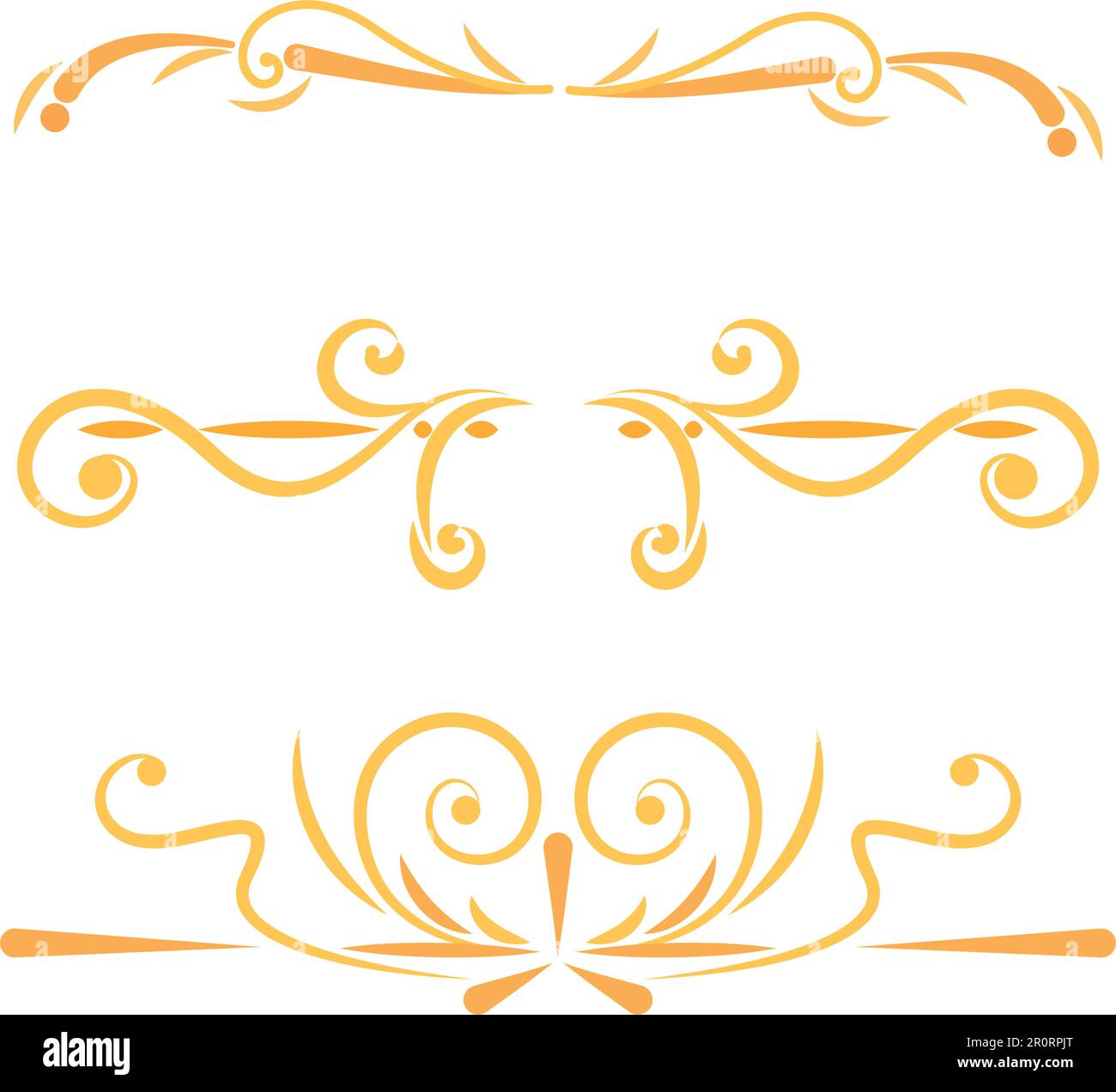 Set of golden border arabesque frames Vector Stock Vector Image & Art ...