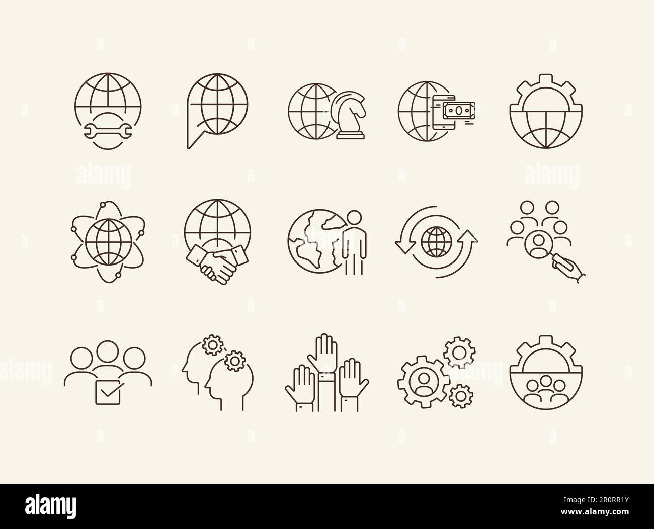 Business process icons. Set of line icons Stock Vector Image & Art - Alamy