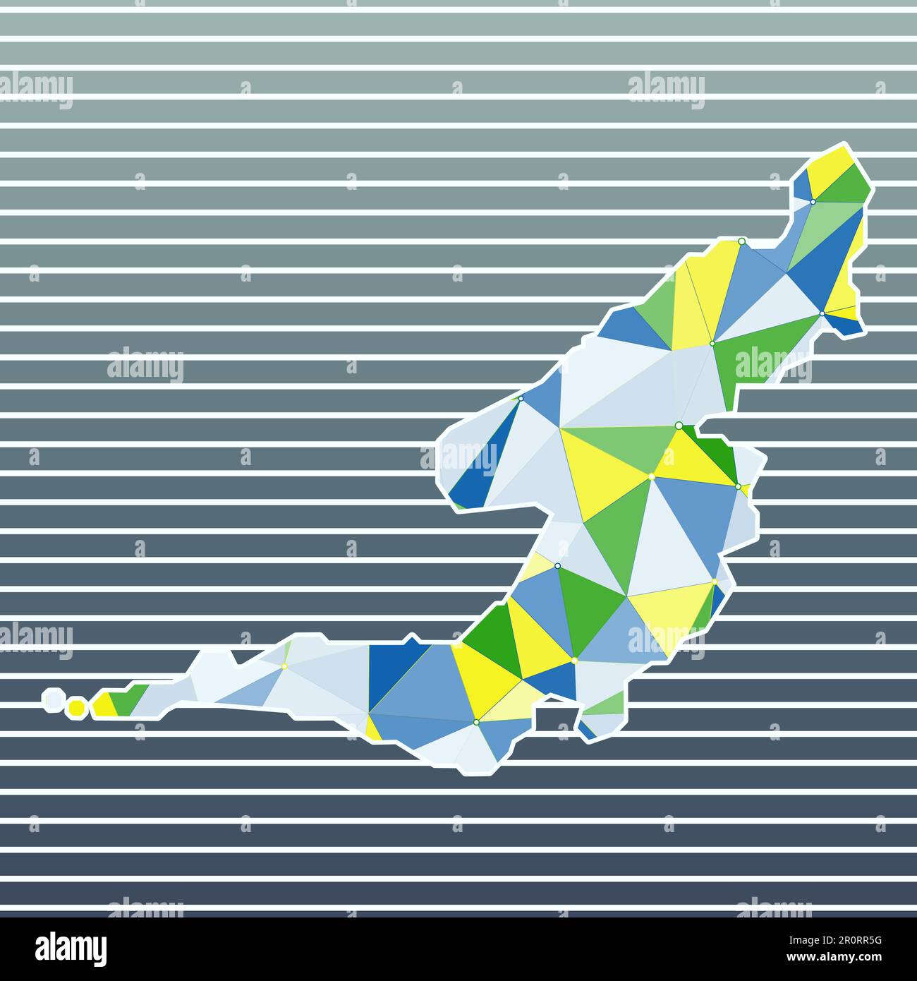 Bequia vector illustration. Bequia design on gradient stripes ...