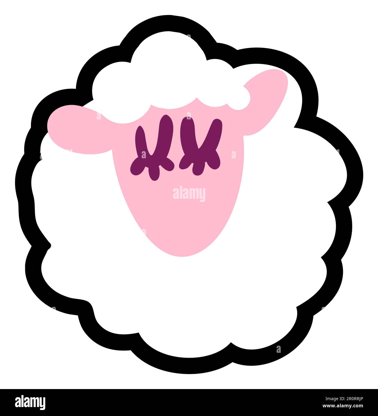 Counting sheep comic illustration sheep hi-res stock photography and ...