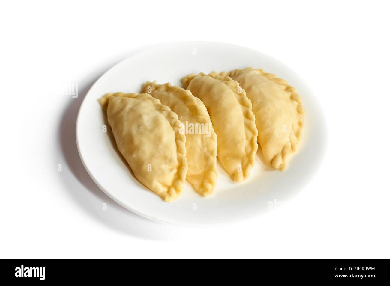 Kue pastel raw isolated on white background. Kue pastel or fried bread ...