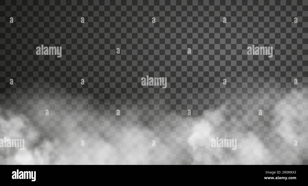 Cloudy fog isolated on transparent background Stock Vector Image & Art ...