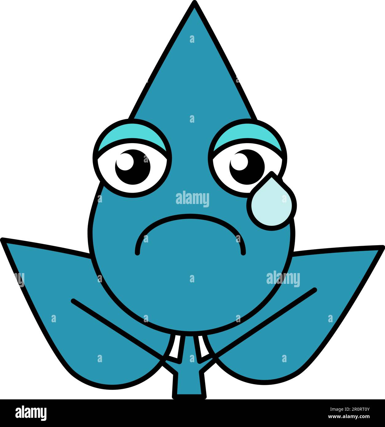 Blue Sad Crying Face