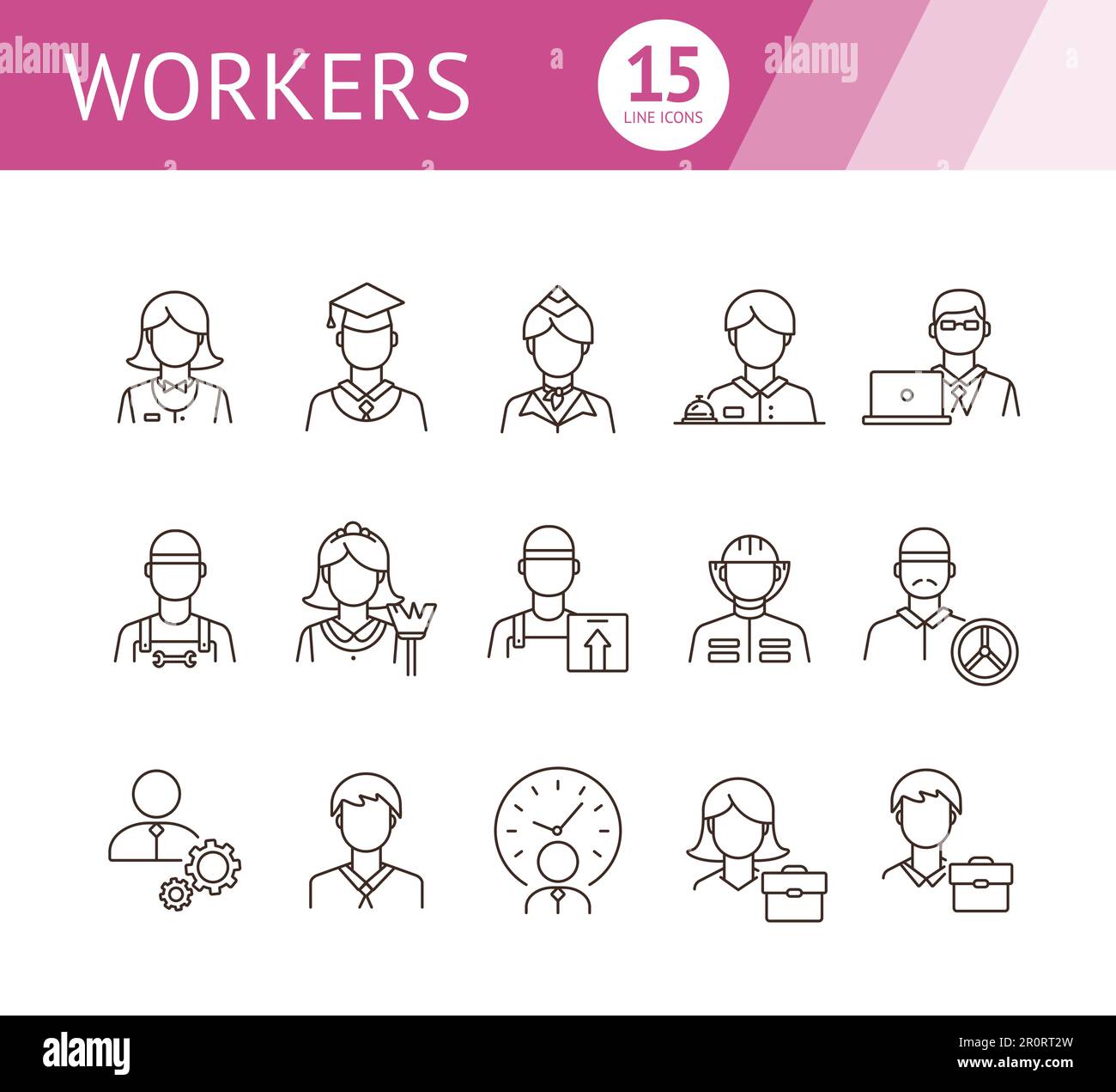 Hotel receptionist character icon vector hi-res stock photography and ...