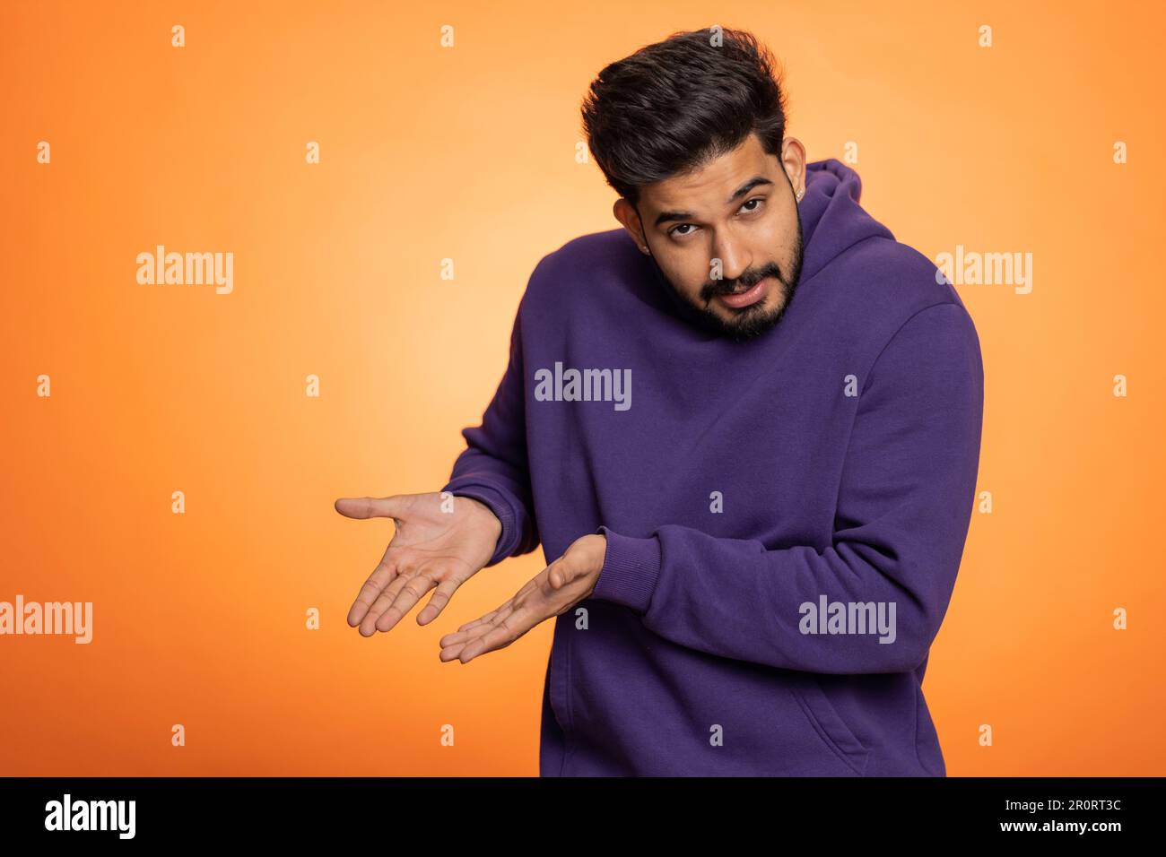 Man raising hands asking what why reason of failure, demonstrating ...