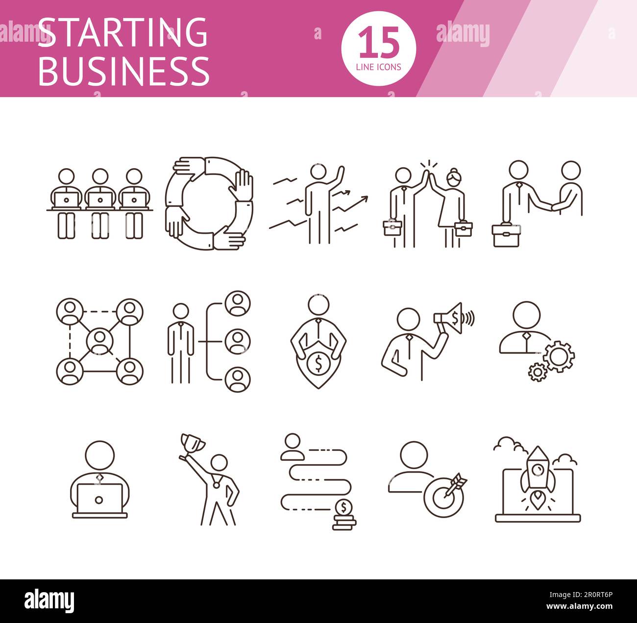 Starting business icons Stock Vector Image & Art - Alamy