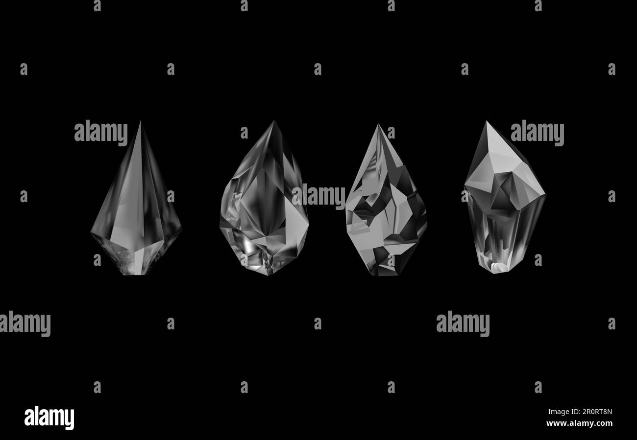 .Glass shiny crystals with different shades reflecting light.A ...