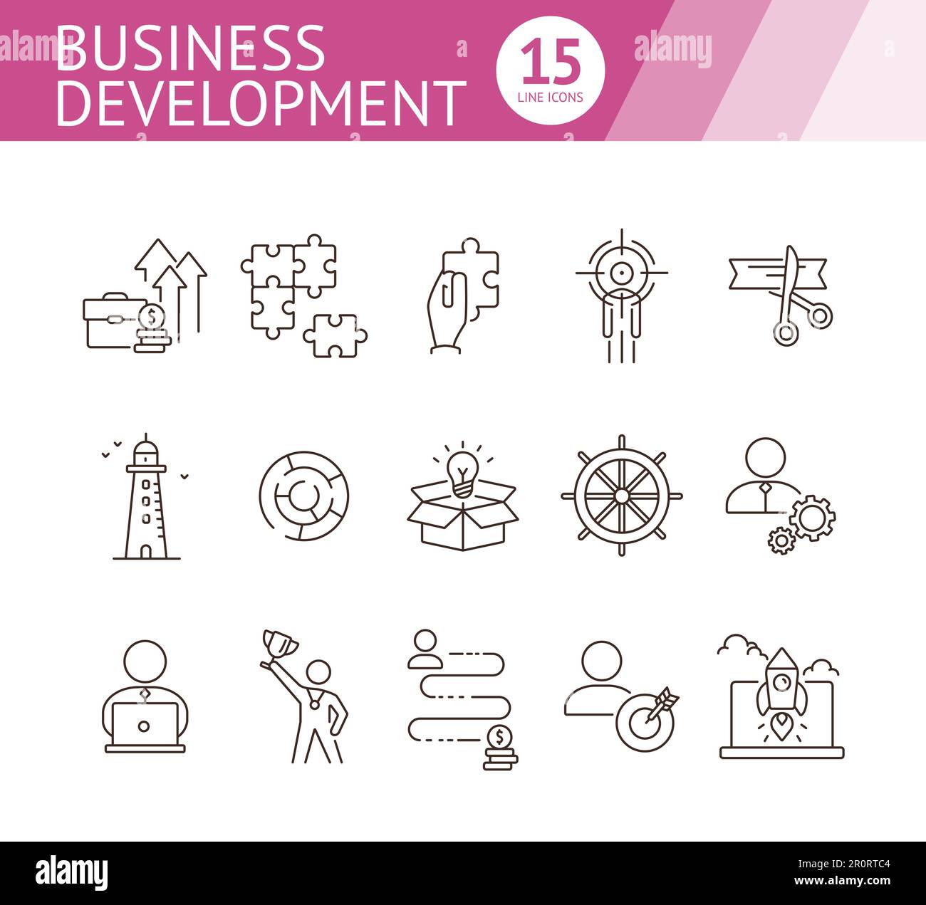 Business development icon set Stock Vector Image & Art - Alamy