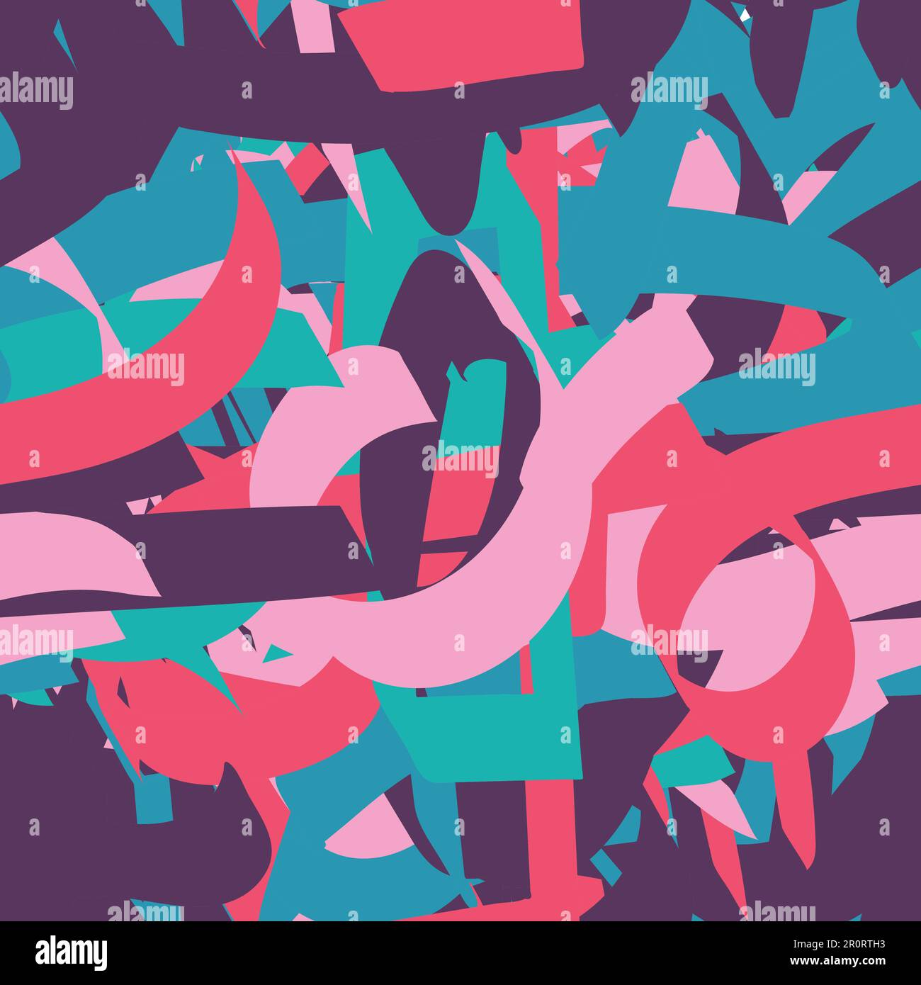 Abstract hand drawn design seamless pattern. Fancy scribbles. Textile ...