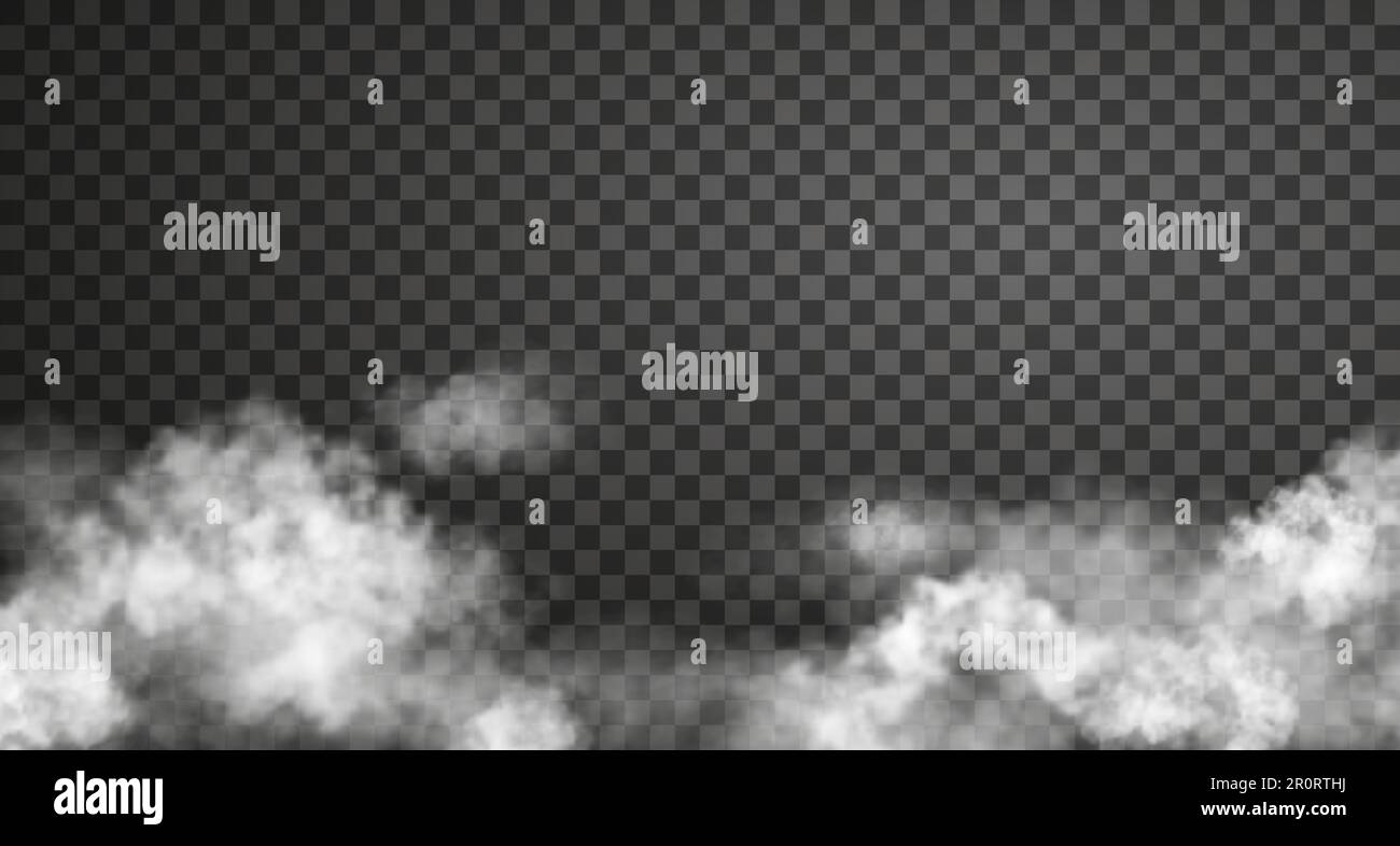 Realistic decorative smoke or cloud effect. Vector illustration Stock ...