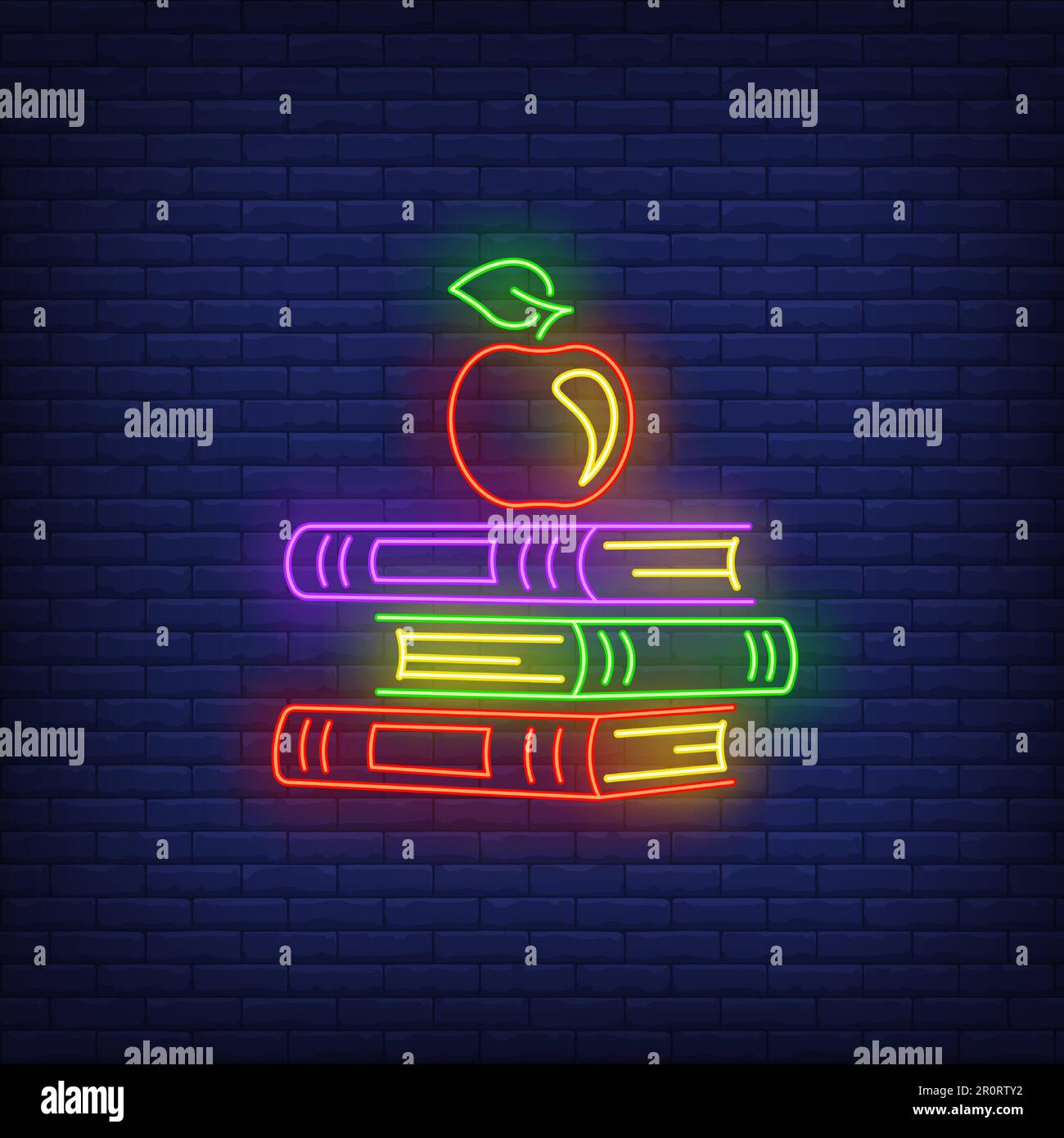 Red brick school Stock Vector Images - Alamy