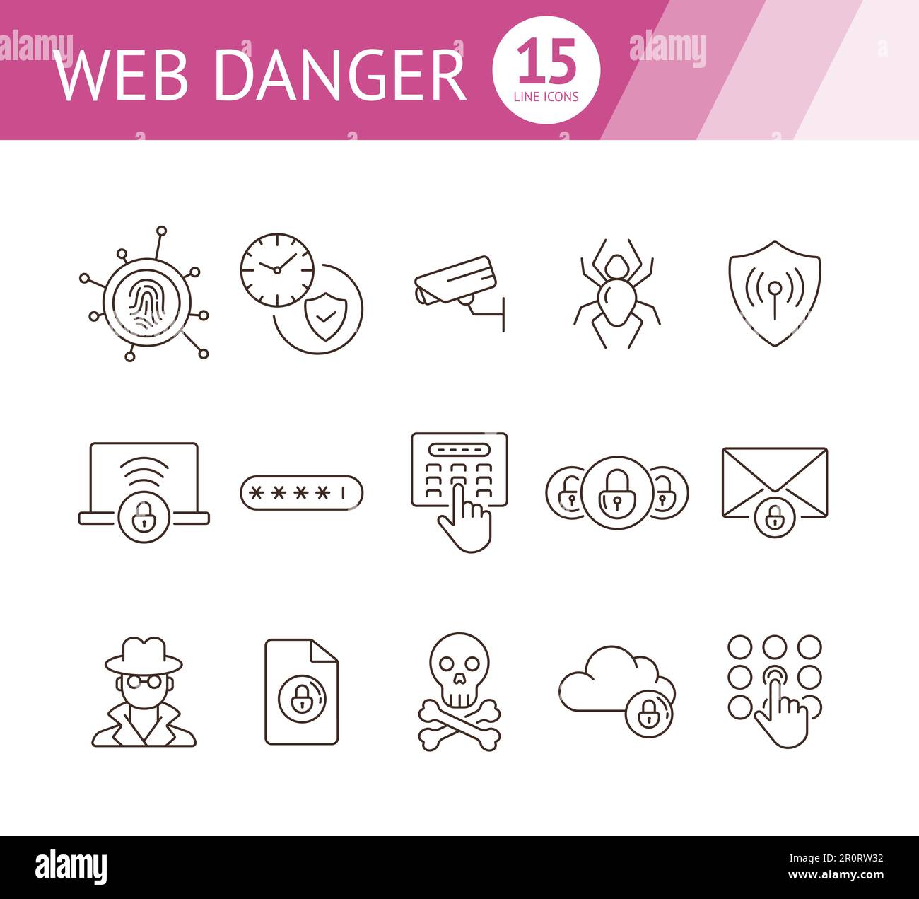 Web danger icons Stock Vector Image & Art - Alamy