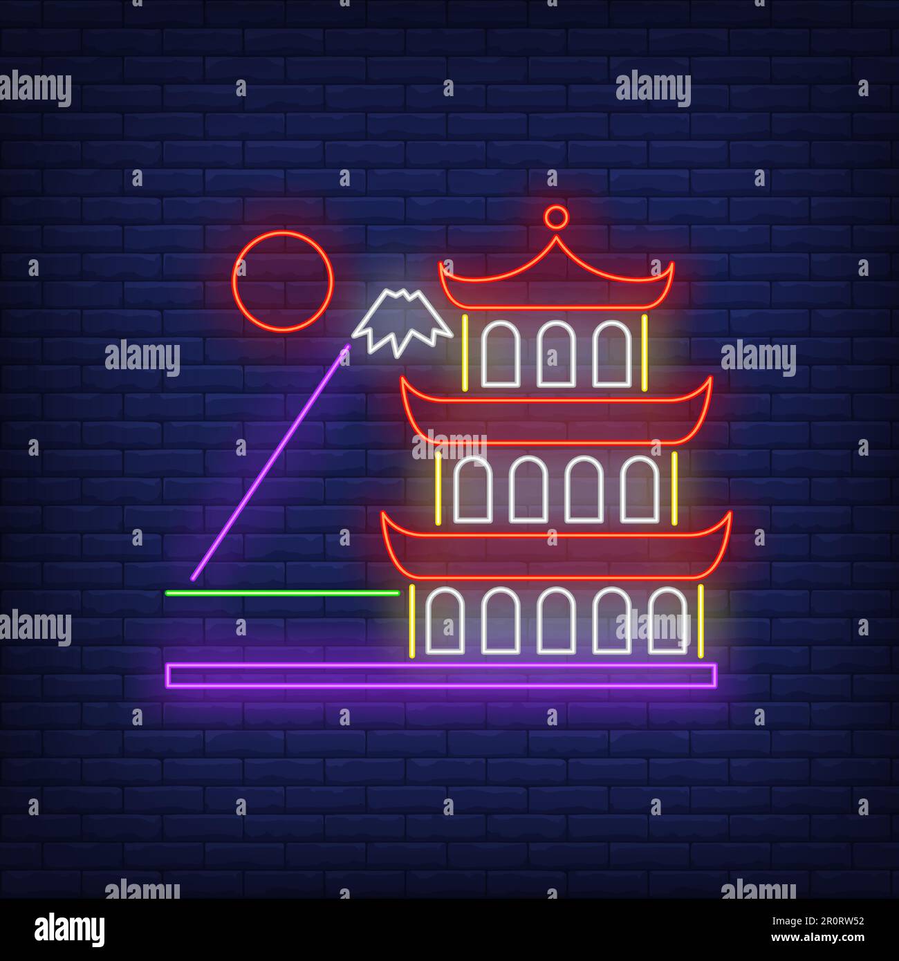 Japan building sun light Stock Vector Images - Alamy