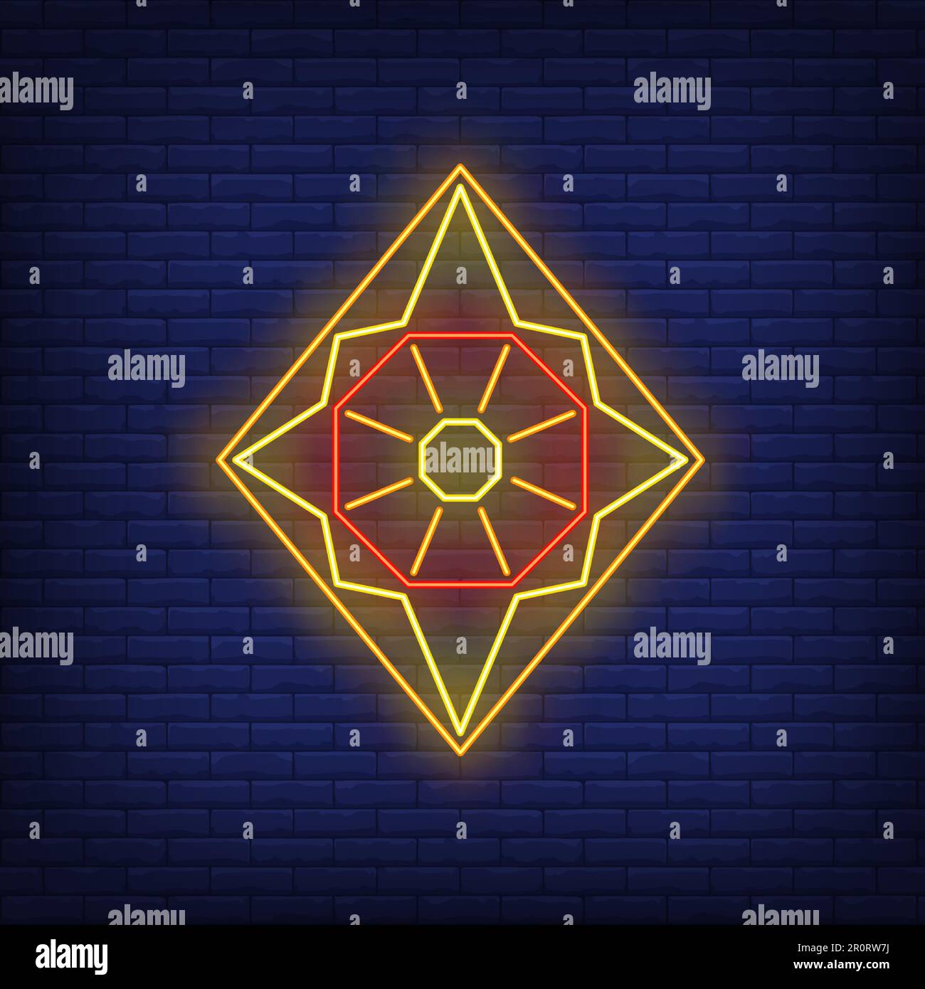 Diamonds suit neon sign Stock Vector Image & Art - Alamy