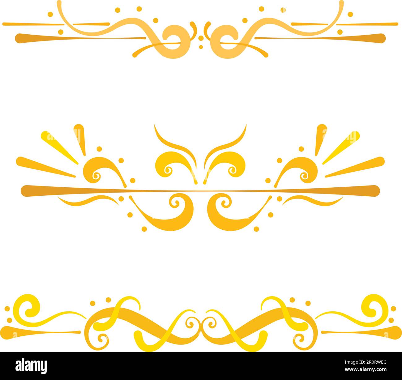 Set of golden border arabesque frames Vector Stock Vector Image & Art ...