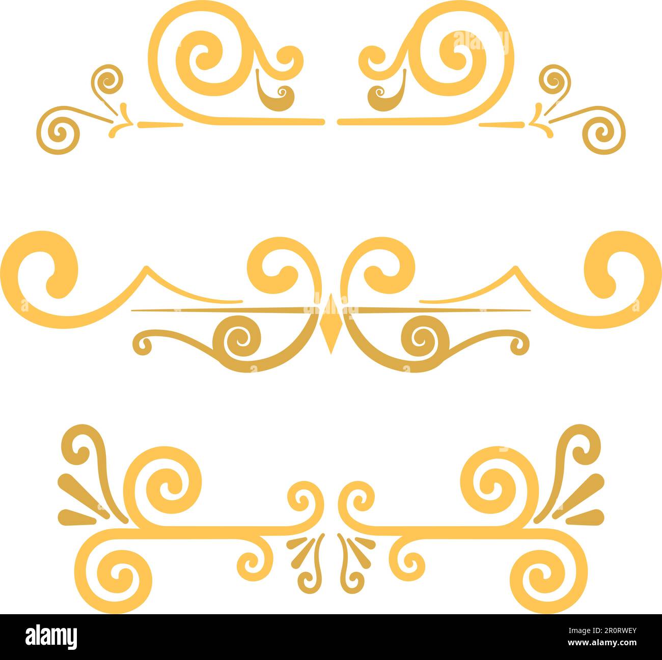 Set of golden border arabesque frames Vector Stock Vector Image & Art ...