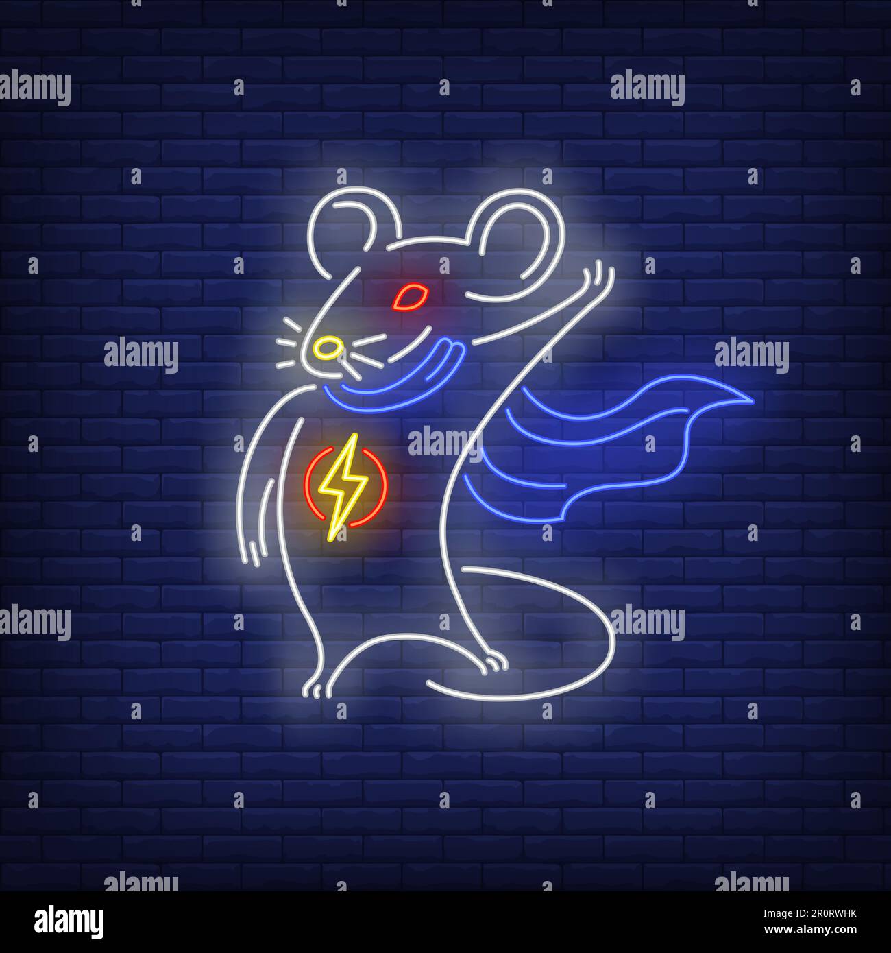 Mouse hero neon sign Stock Vector Image & Art - Alamy