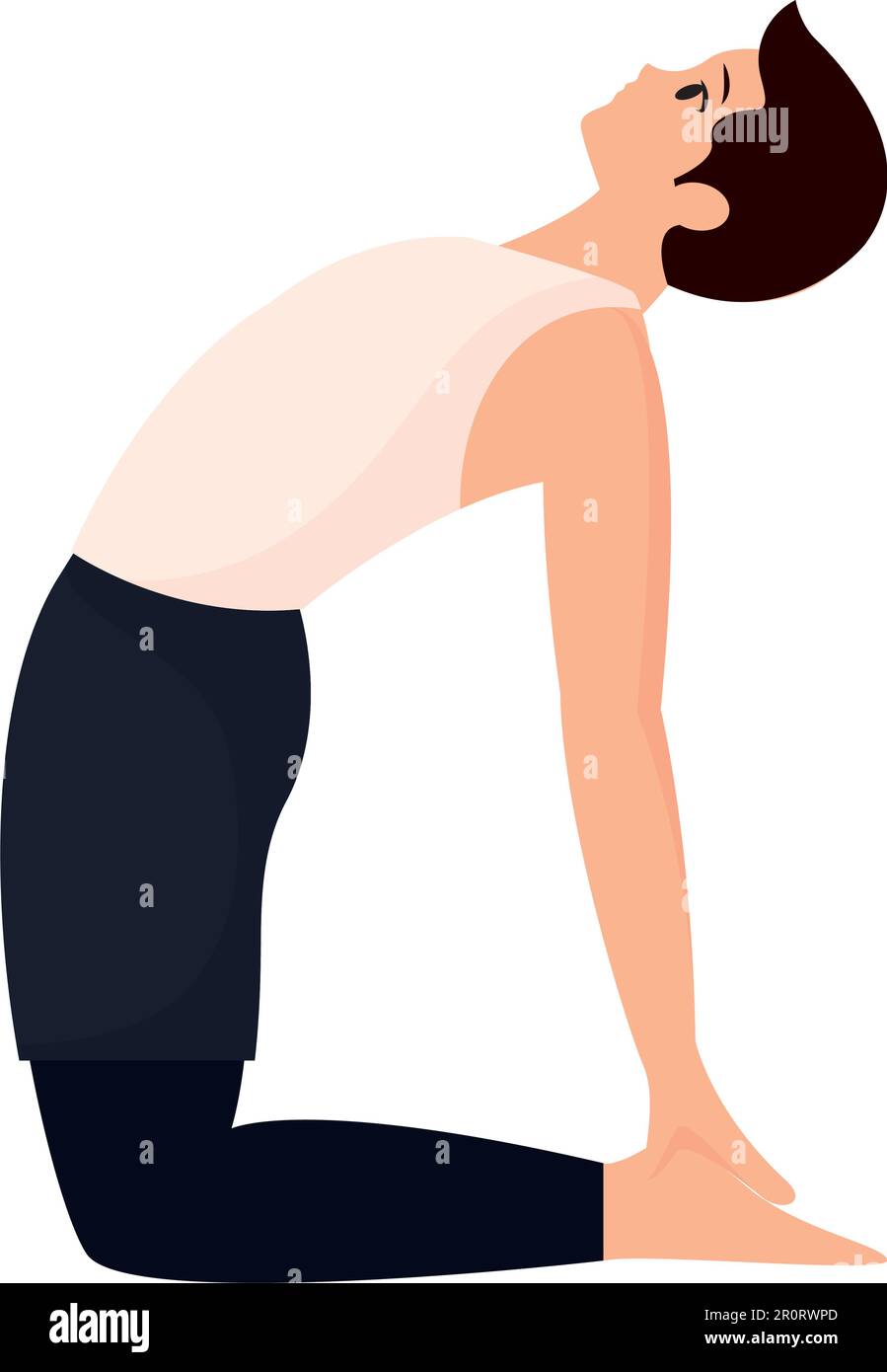 Isolated male character doing yoga exercises Vector Stock Vector Image ...