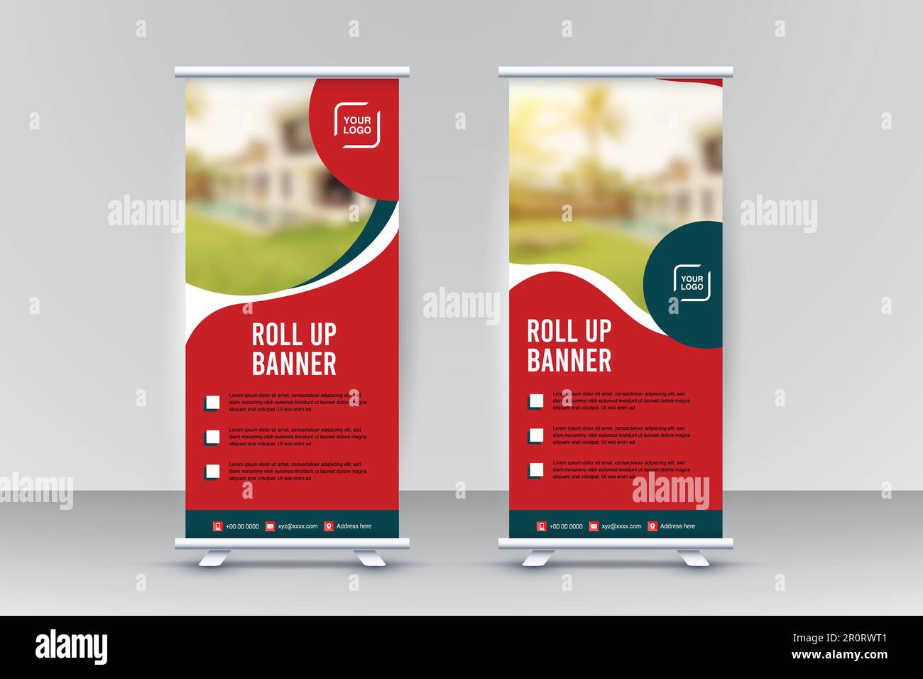 Business Roll Up Banner, pull-up design, modern x-banner, rectangle ...