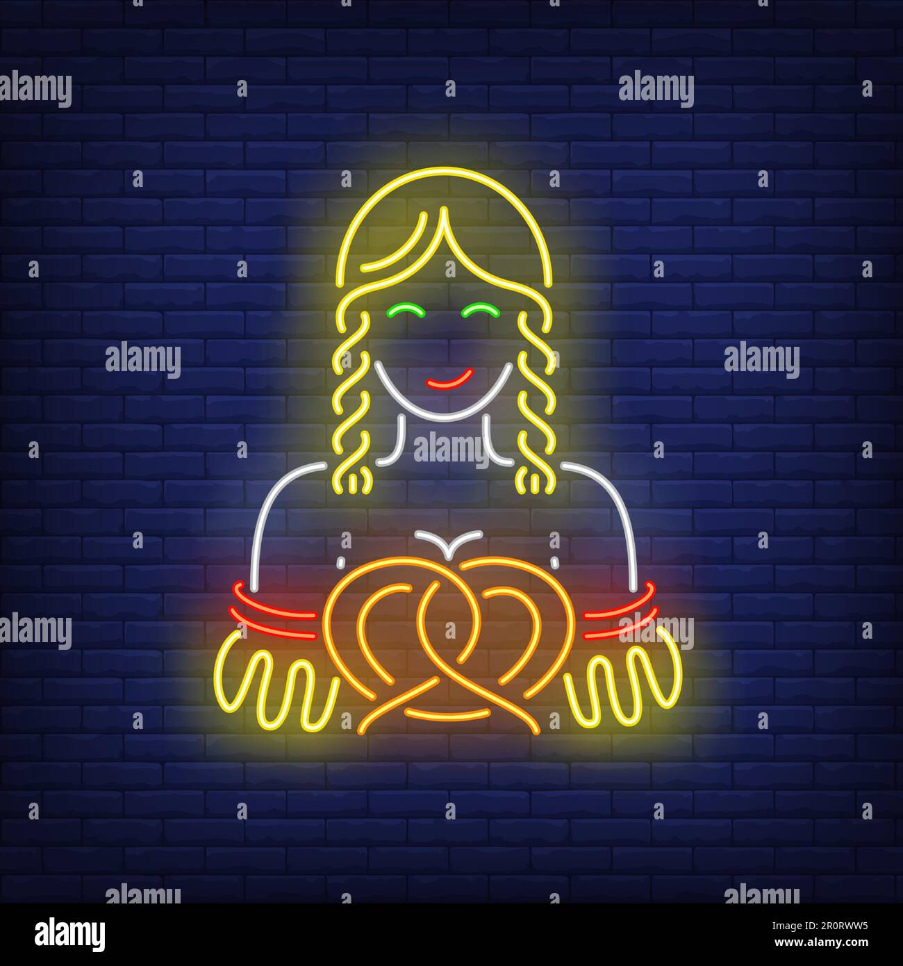 Neon woman flyer Stock Vector Images - Alamy