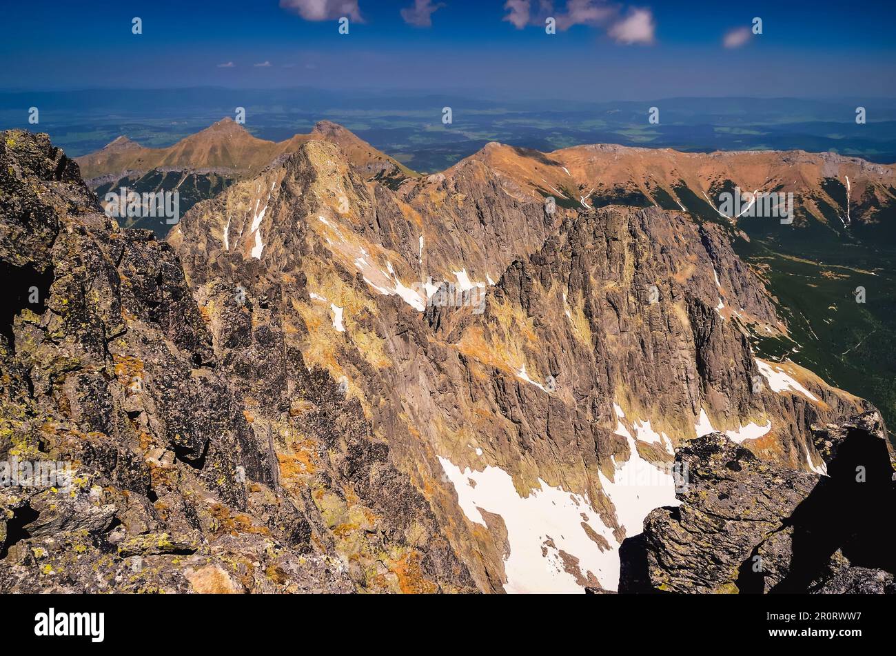 Mountain landscape in spring season. Picturesque view stretches over ...