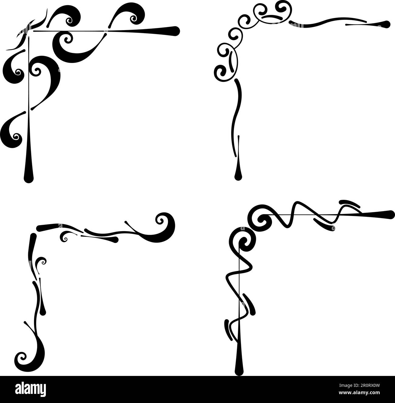 Set of black border arabesque frames Vector Stock Vector Image & Art ...