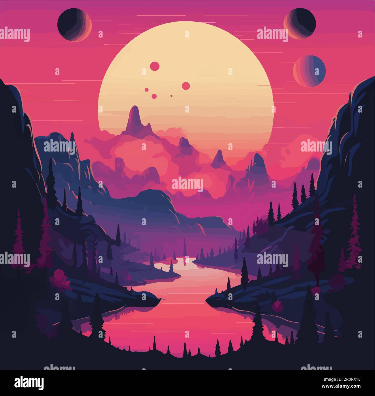 Foreign horizon Stock Vector Images - Alamy