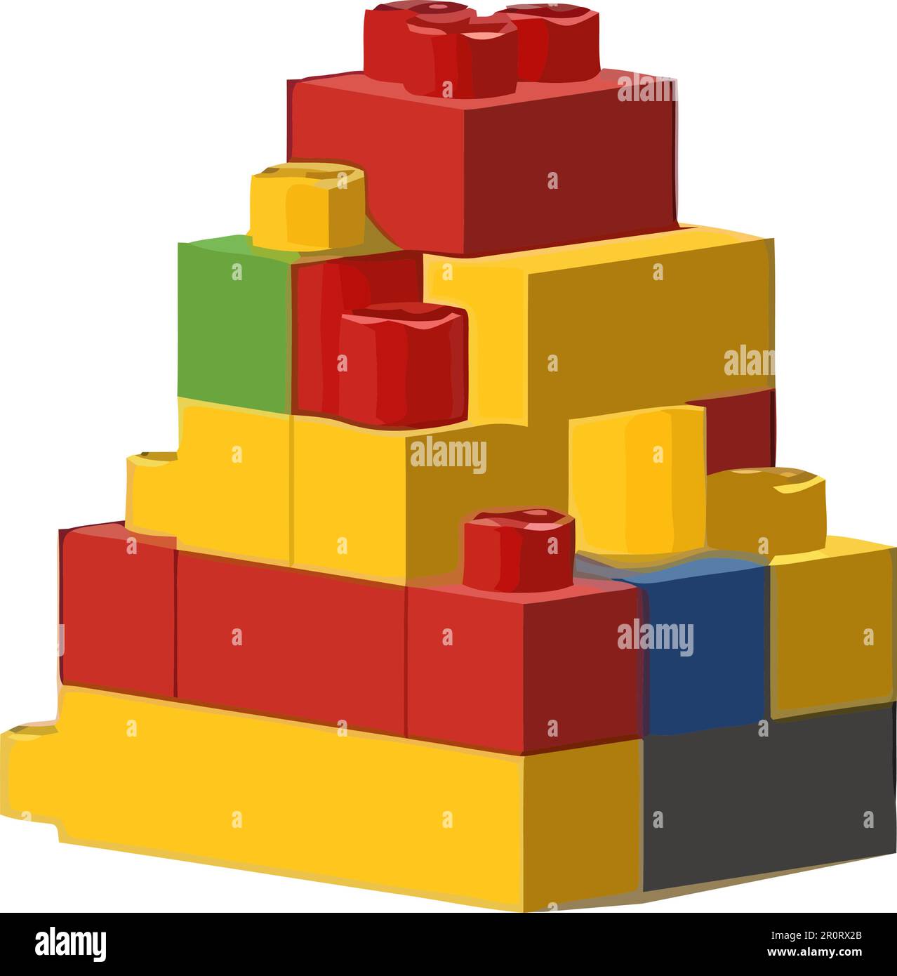 Childrens creativity built fun toy brick structure Stock Vector Image ...