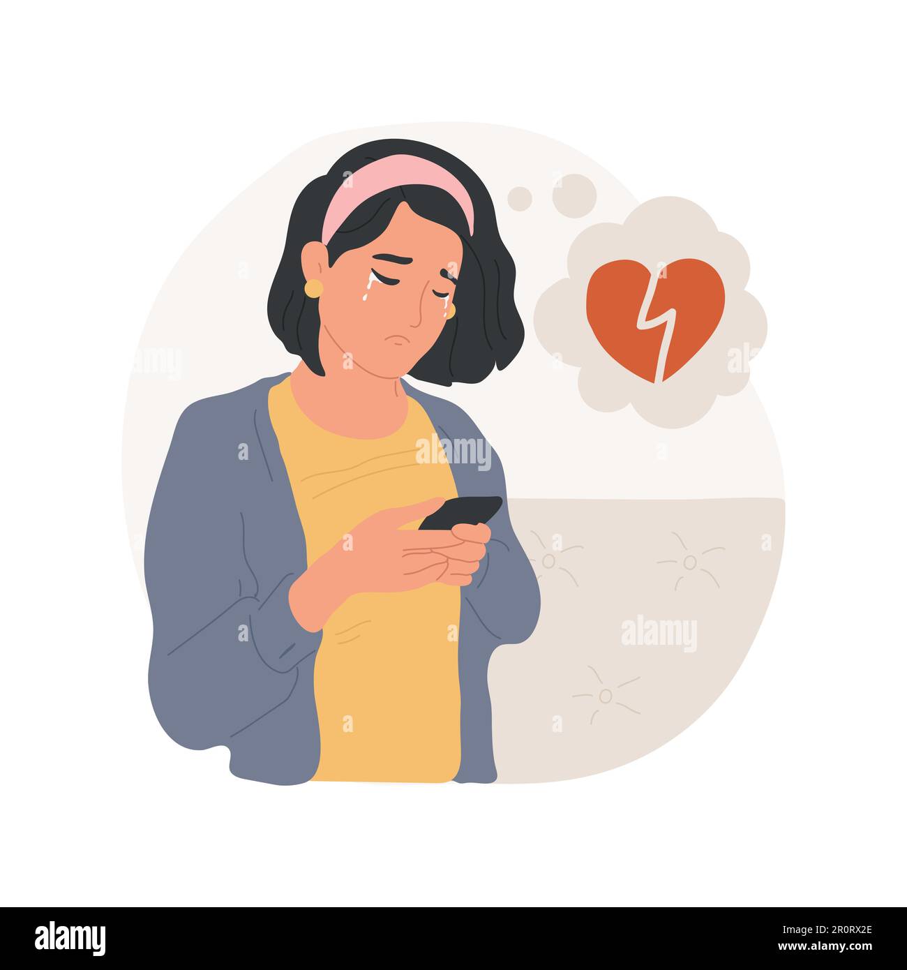 Love frustration isolated cartoon vector illustration. Teens first love ...