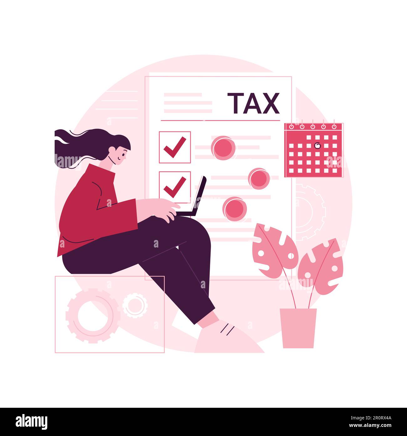 Filing taxes by yourself abstract concept vector illustration. Budget ...