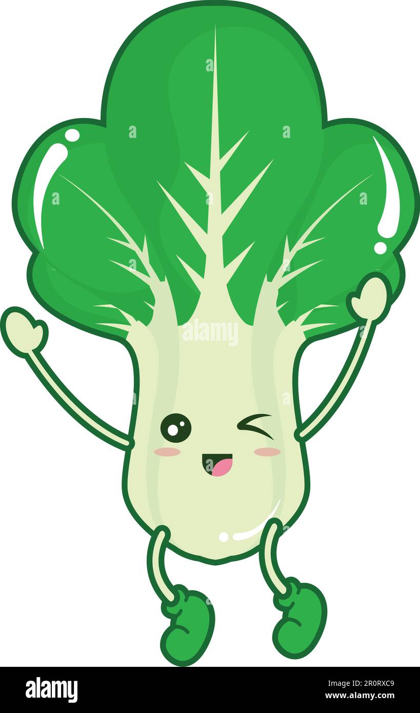 Isolated cute spinach vegetable character Vector Stock Vector Image & Art - Alamy