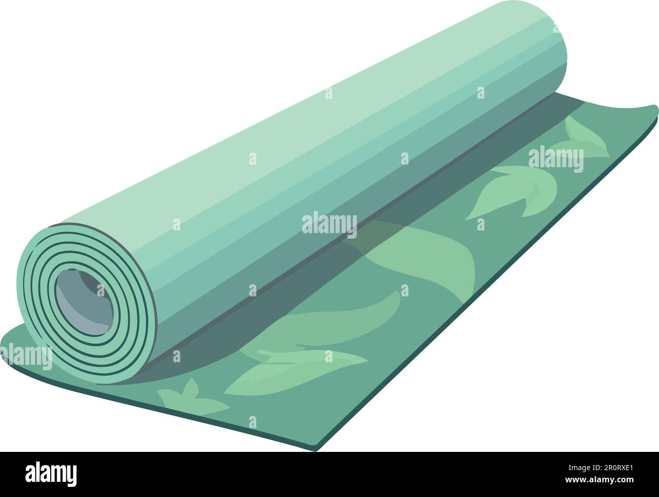 Rolled up yoga mat Stock Vector Images - Alamy