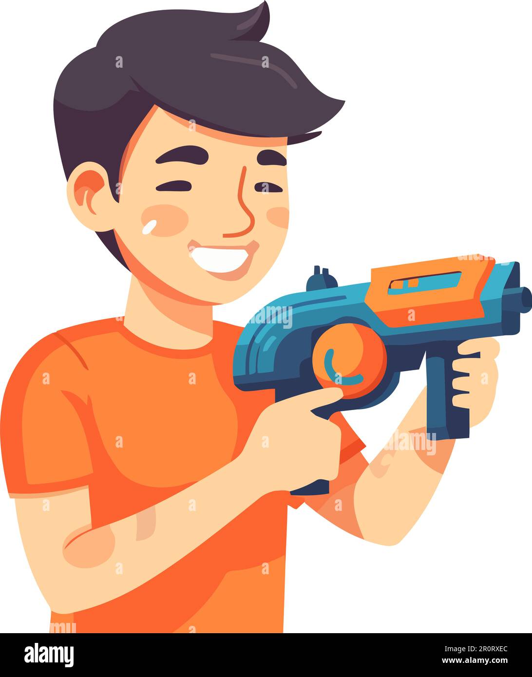 Child holding gun Stock Vector Images - Alamy