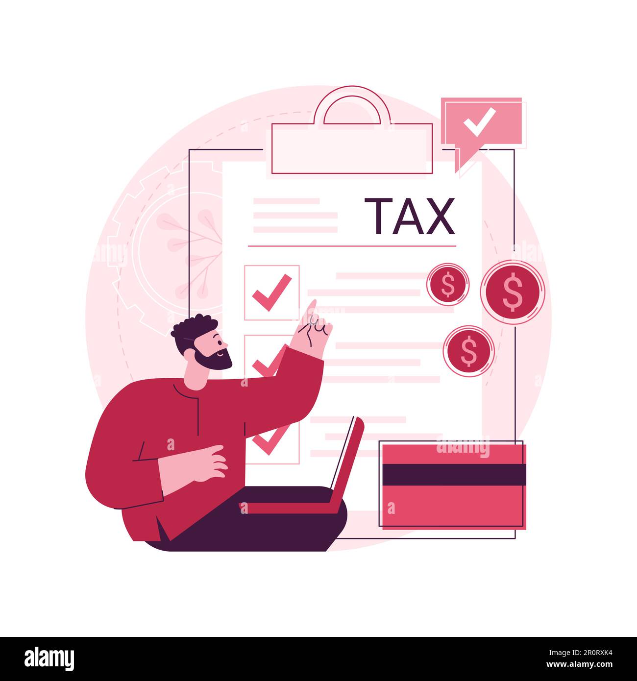 Personal income tax abstract concept vector illustration. Budget ...