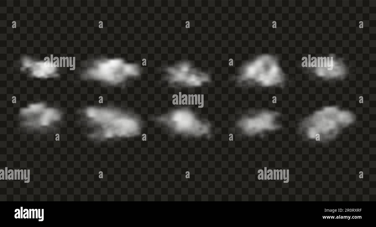 Set of realistic dust clouds. Vector illustration Stock Vector Image ...