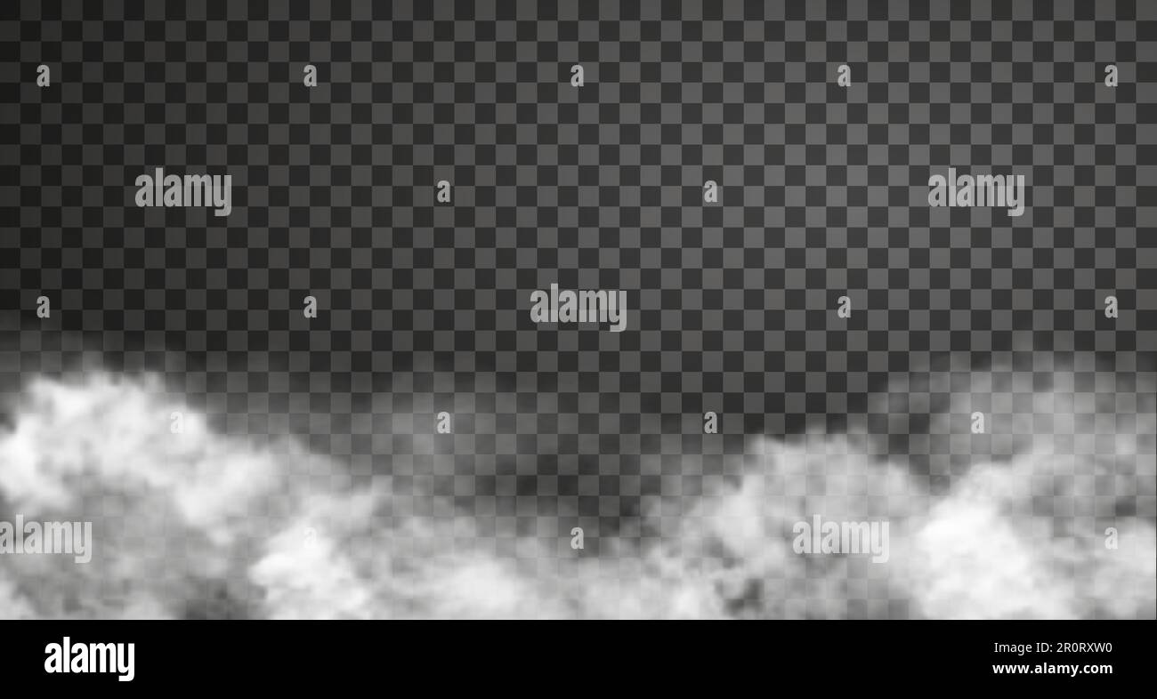 Realistic fog effect isolated on transparent background Stock Vector ...