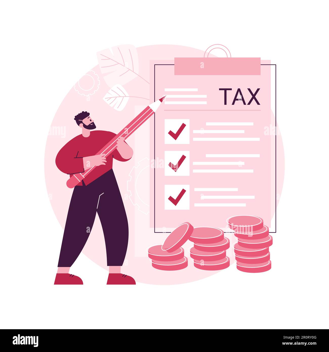 Paper tax filing abstract concept vector illustration. End your tax ...