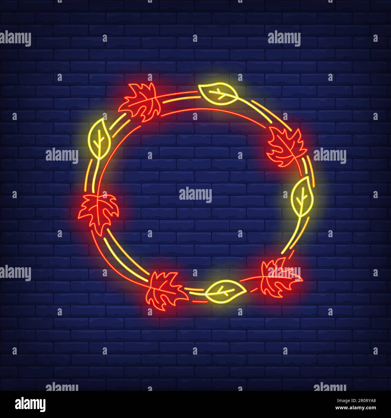 Glowing yellow leaves Stock Vector Images - Alamy