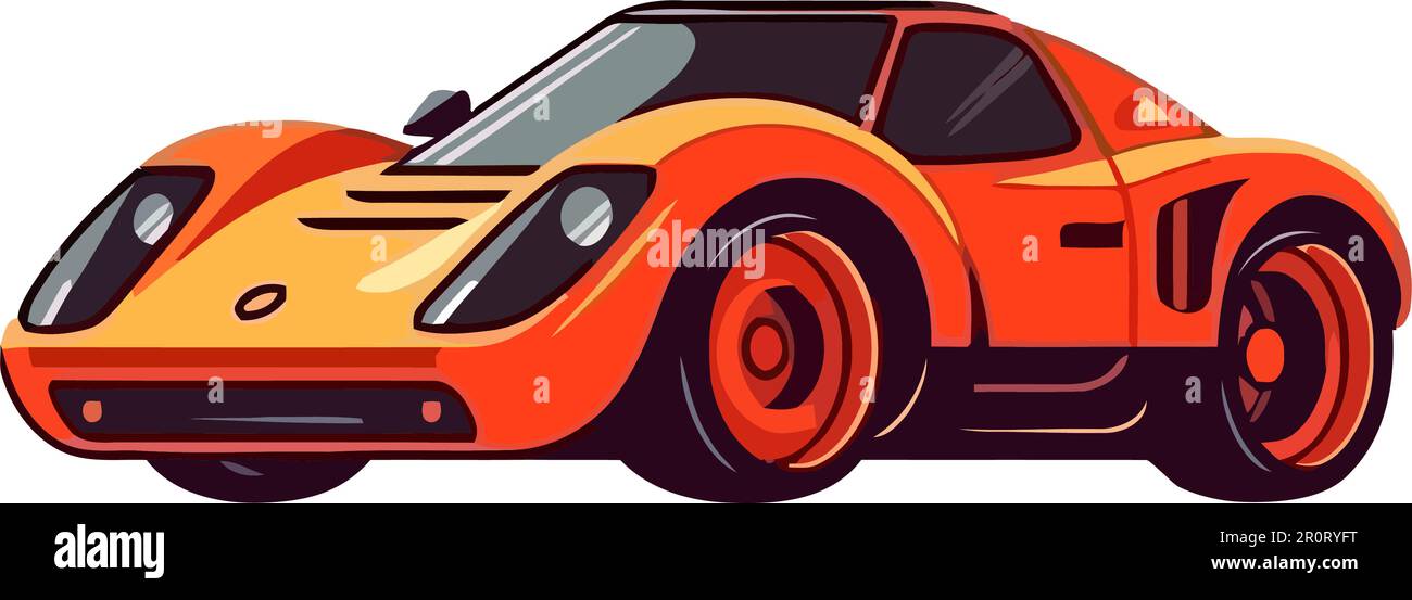 Shiny sports car on white background Stock Vector Image & Art - Alamy