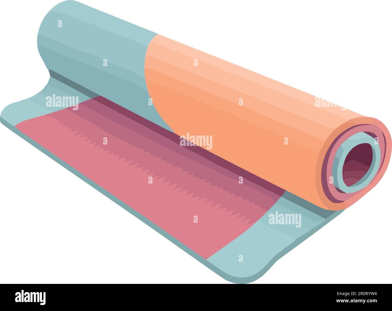 Rolled up yoga mat Stock Vector Images - Alamy